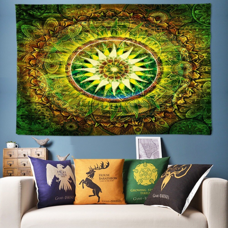 Duży Rozmiar ściany Mandala Gobelin Czeski Ozdoba Na ścianę Dywan Koc